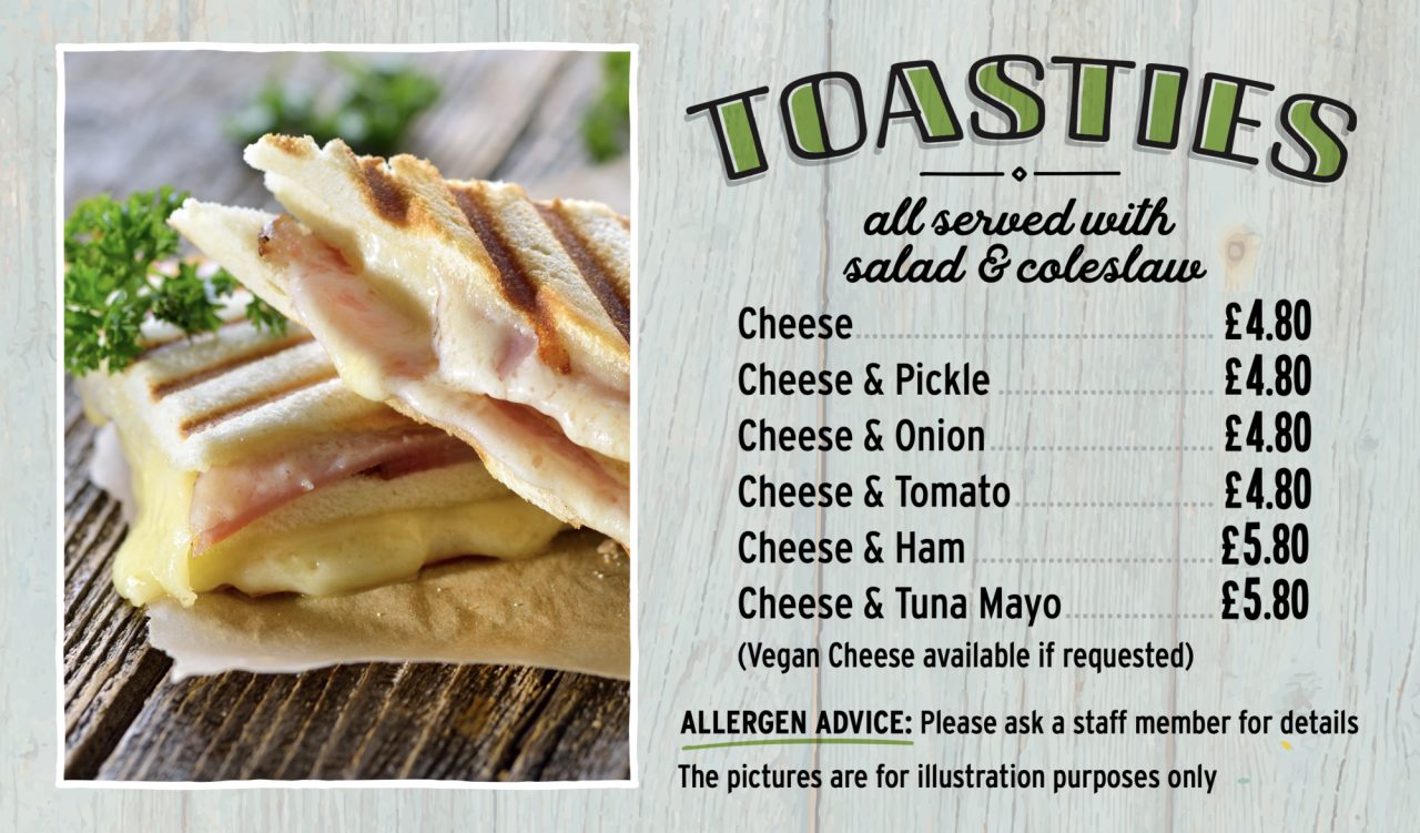 The Hungry Toad Menu - Knockhatch Adventure Park